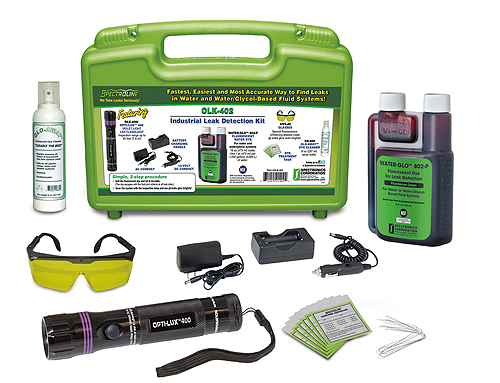 Leak Detection Kit Reveals Leaks in Water/Glycol-Based Industrial Systems